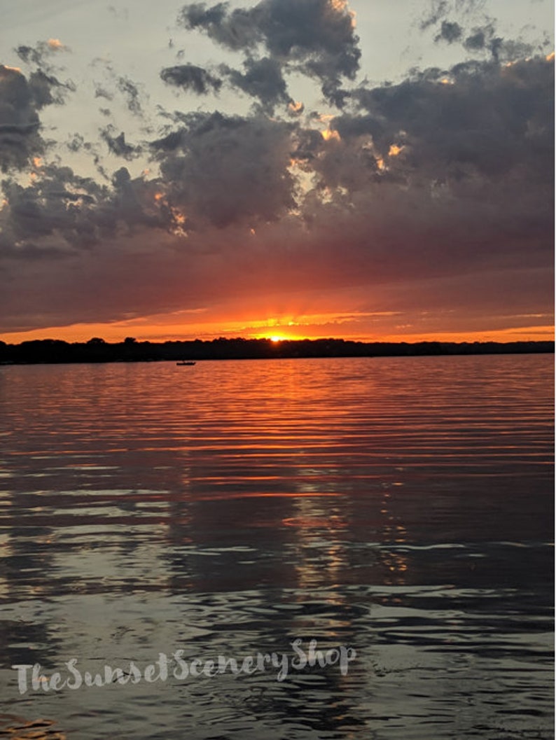 Summer Lake Sunset, Minnesota Lakes, Downloadable, Photography, Instant ...
