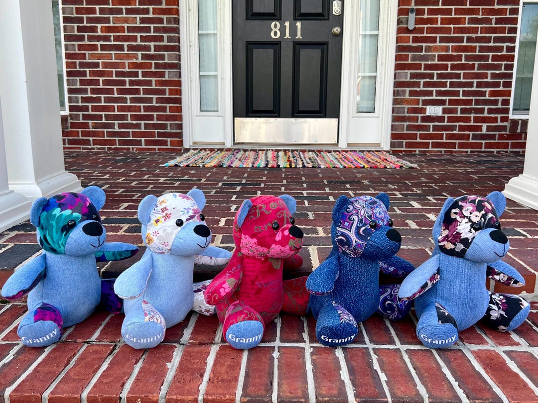 Memory Bears Made With Loved Ones Clothing, Remembrance Gift, in Loving ...