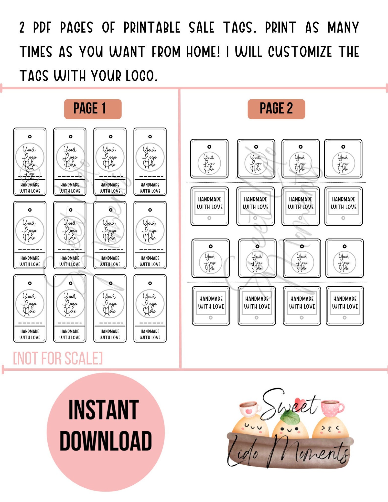 PRINTABLE Price Tags, 20 Count, Hang Tags, Sale Tags, Sale Tags ...