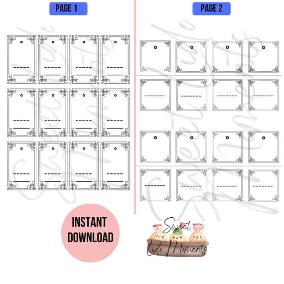 PRINTABLE Price Tags 20 Count Hang Tags Sale Tags Sale | Etsy