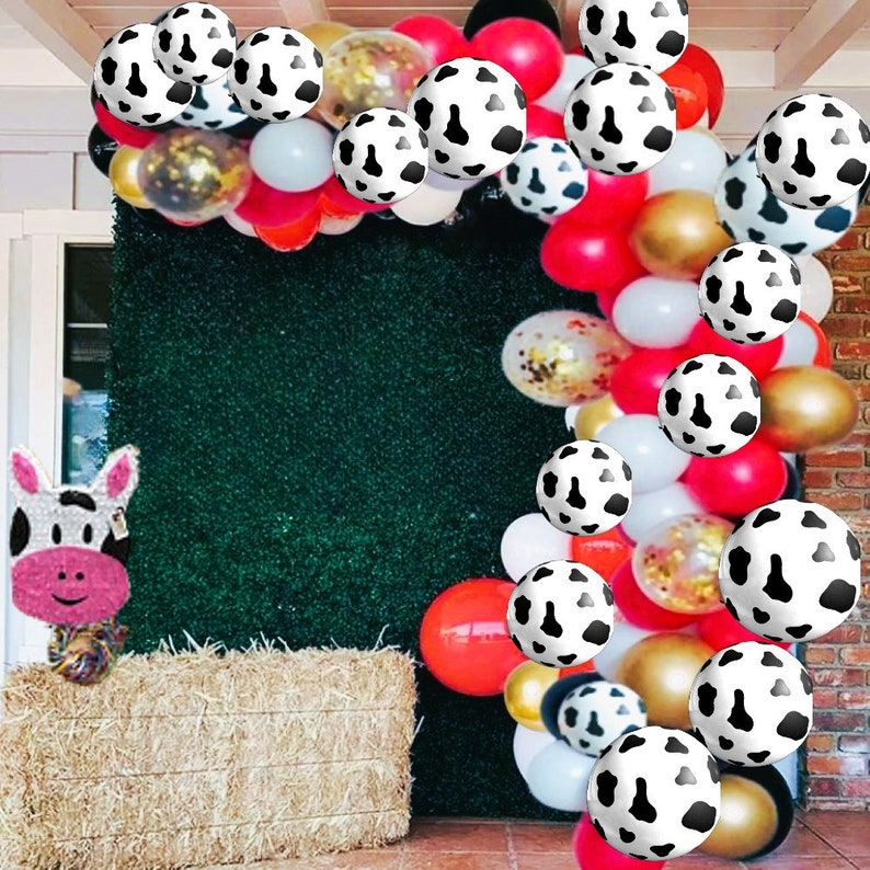 Cow Print Balloon Arch Kit-cow Theme Balloon Garland Kit Funny Cow ...