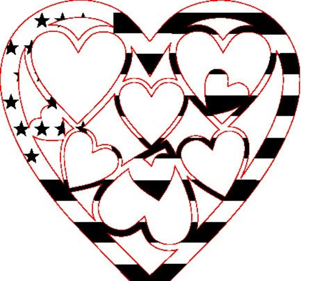 Heart SVG Files, Added My Lightburn Files - Etsy