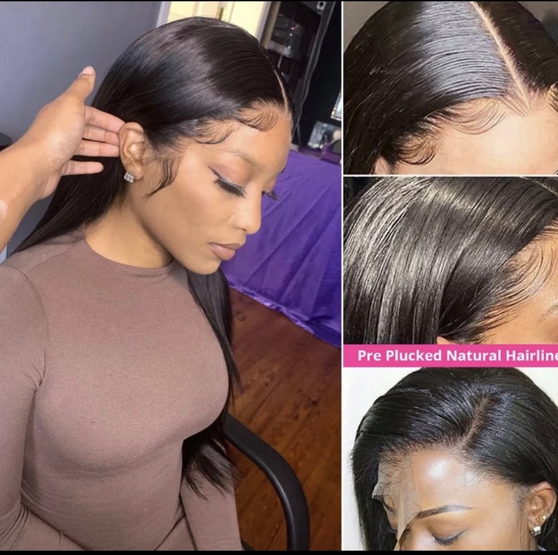 Pre Plucked HD Lace Human Hair Wig - Etsy