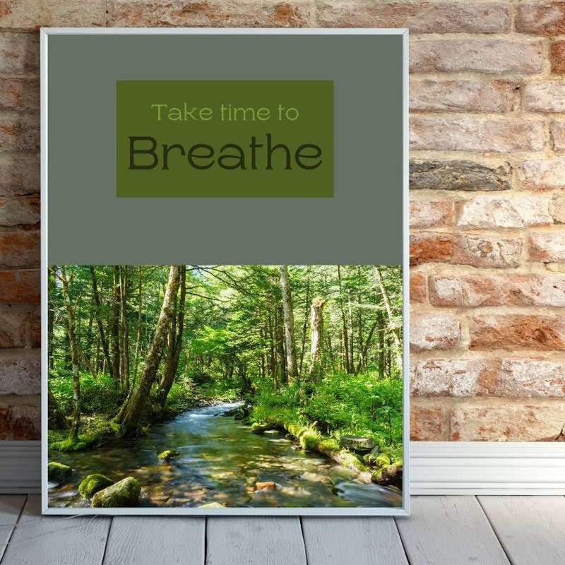 Deep Breath Sign - Etsy
