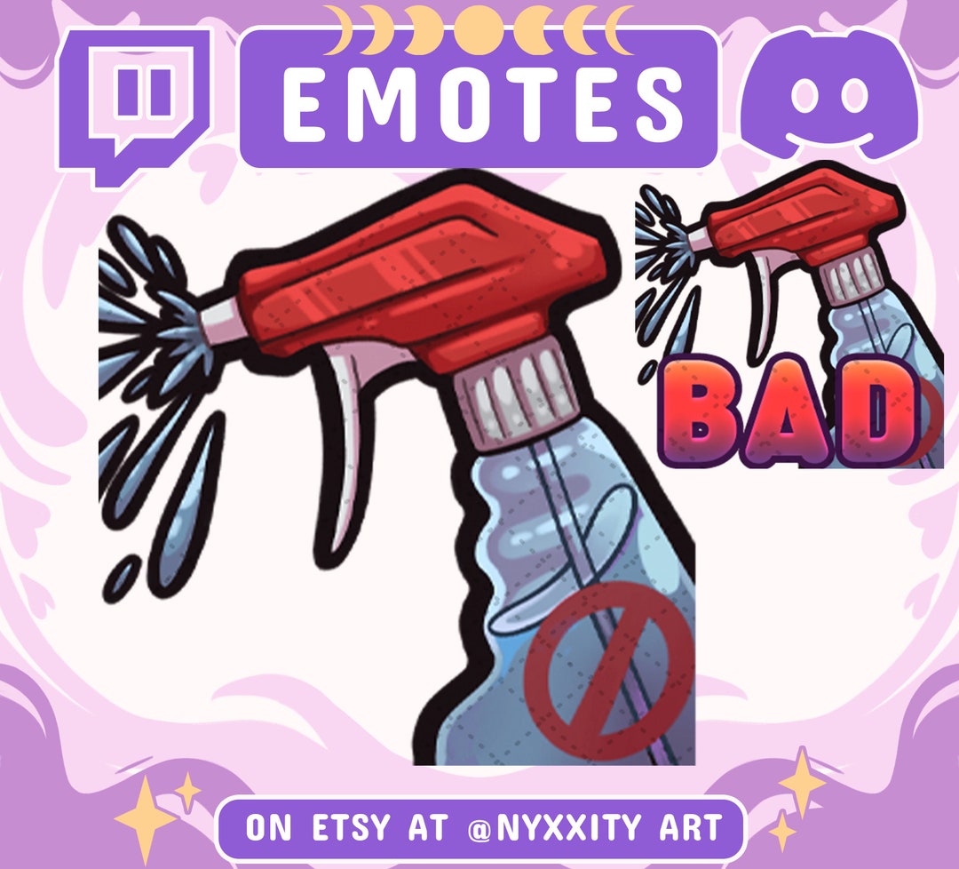 Funny Spray Bottle Twitch Emote: Bad Font Emoji (digital Download) - Etsy