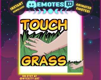 Animated Emote Touch Grass Meme Emote Go Outside Emote - Etsy UK
