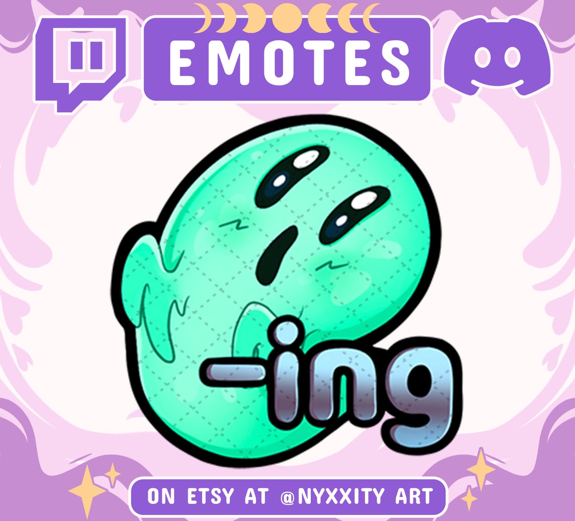 Ghosting Twitch Emote Funny Emoji for Streamer Youtube and Discord ...