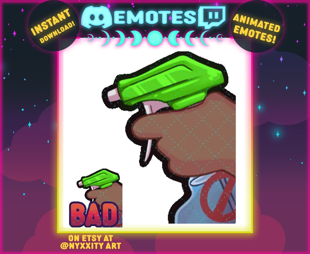 Green Animated Spray Bottle Twitch Emote Funny Bad Spray - Etsy