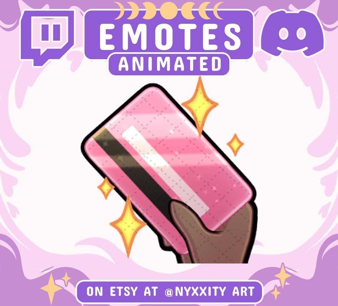 Animated & Static Credit Card Emote | Meme Emote for Twitch Chat and ...