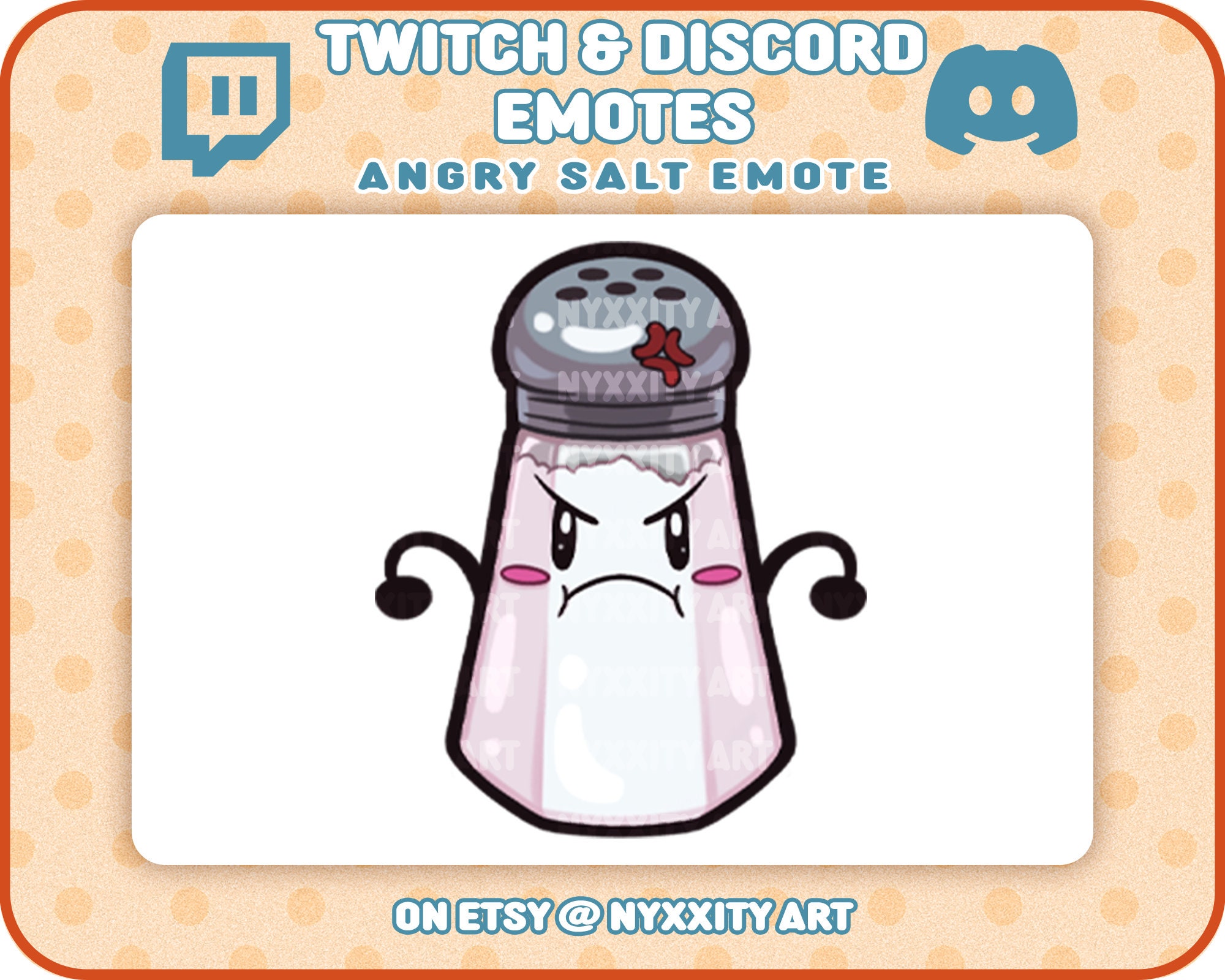 Angry Salt Twitch Emote Cute Emoji for Streamer Youtube and - Etsy UK