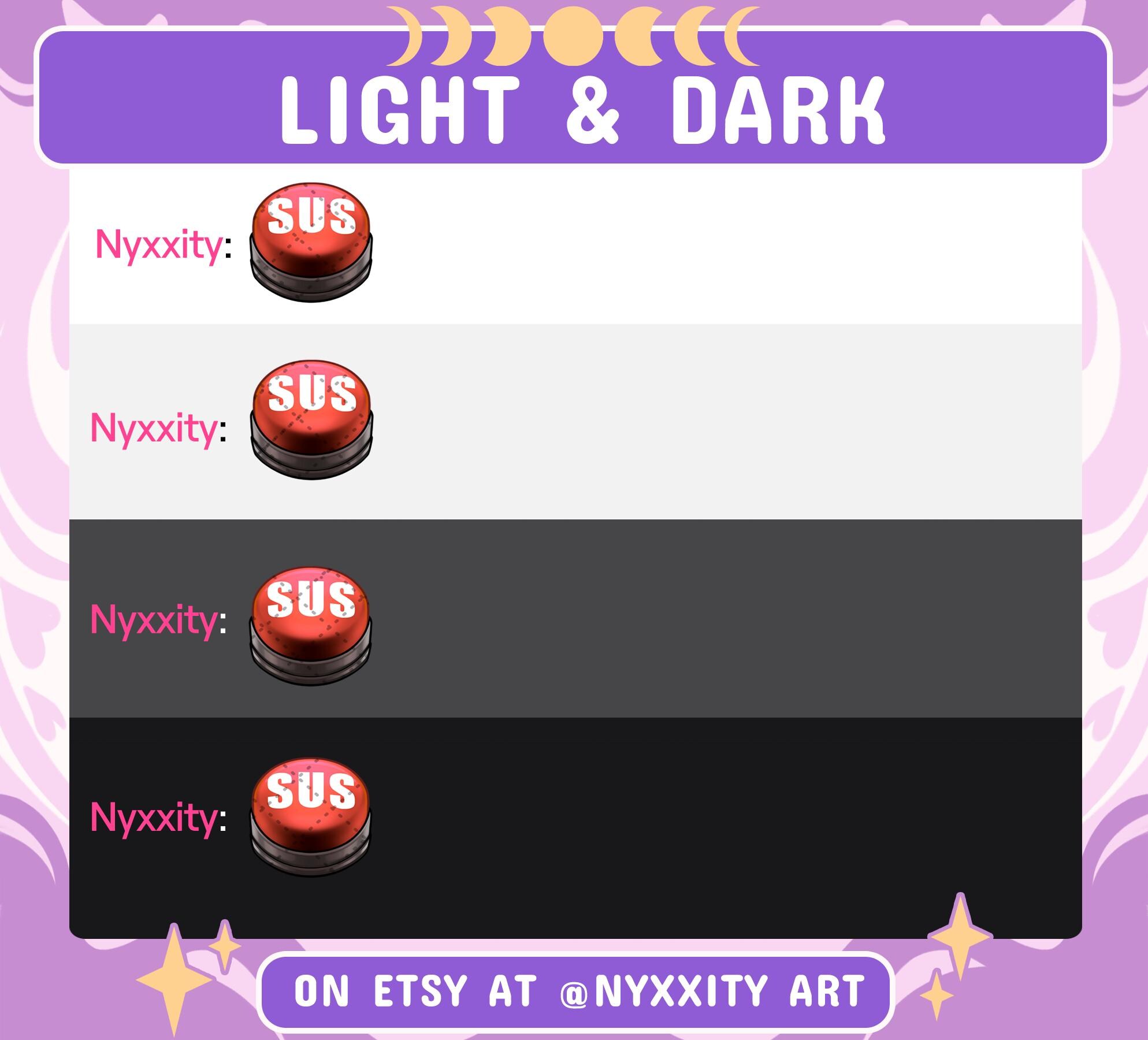Animated SUS Button Meme Emote: Twitch/discord Stream Chat (digital ...