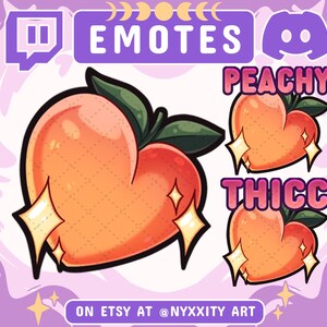 Cute Peach Twitch Emotes | Funny Streaming Emoji (digital Download) - Etsy