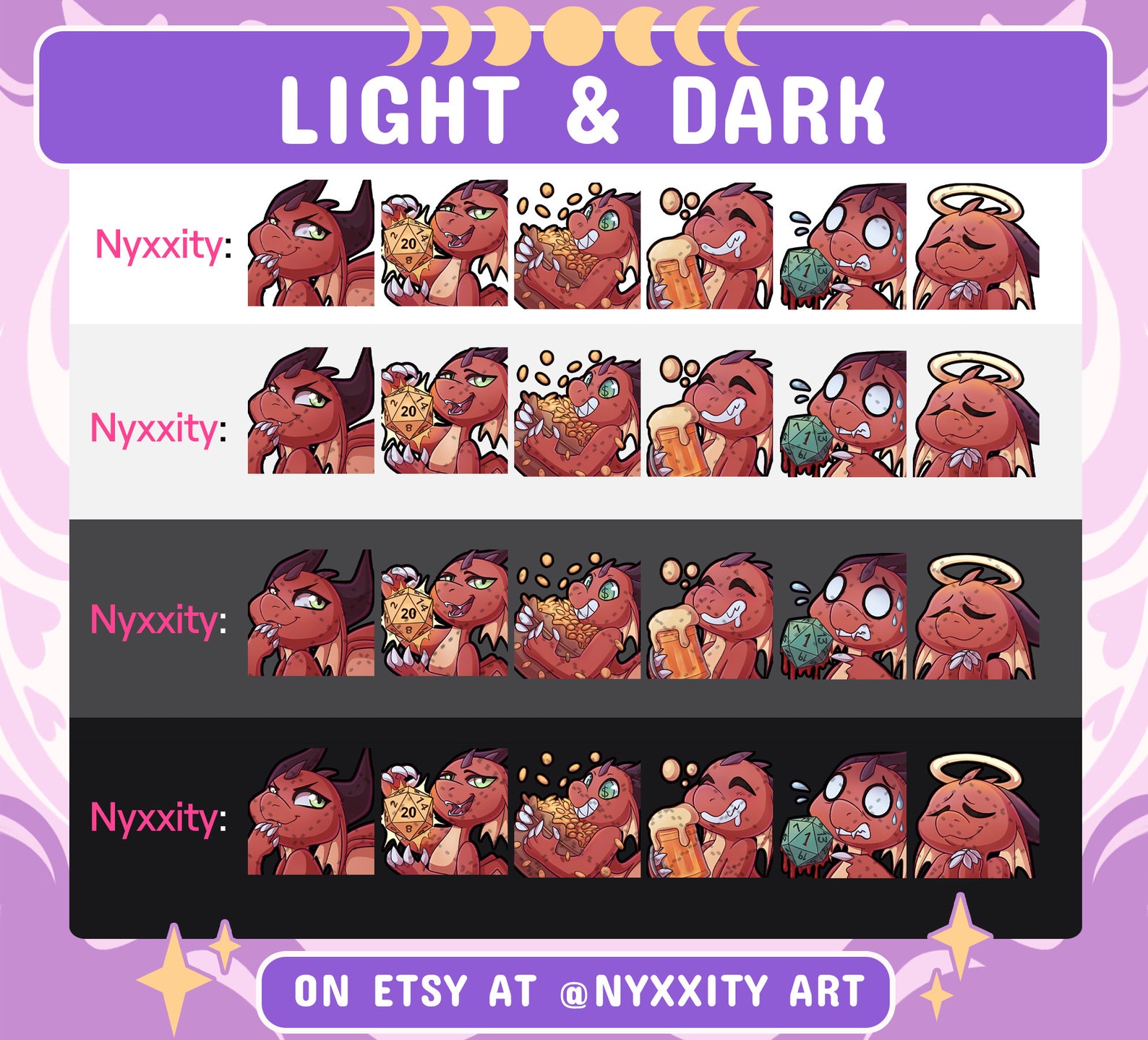 Red Dragon Dnd Emotes: Twitch, Discord, Youtube (digital Download) - Etsy
