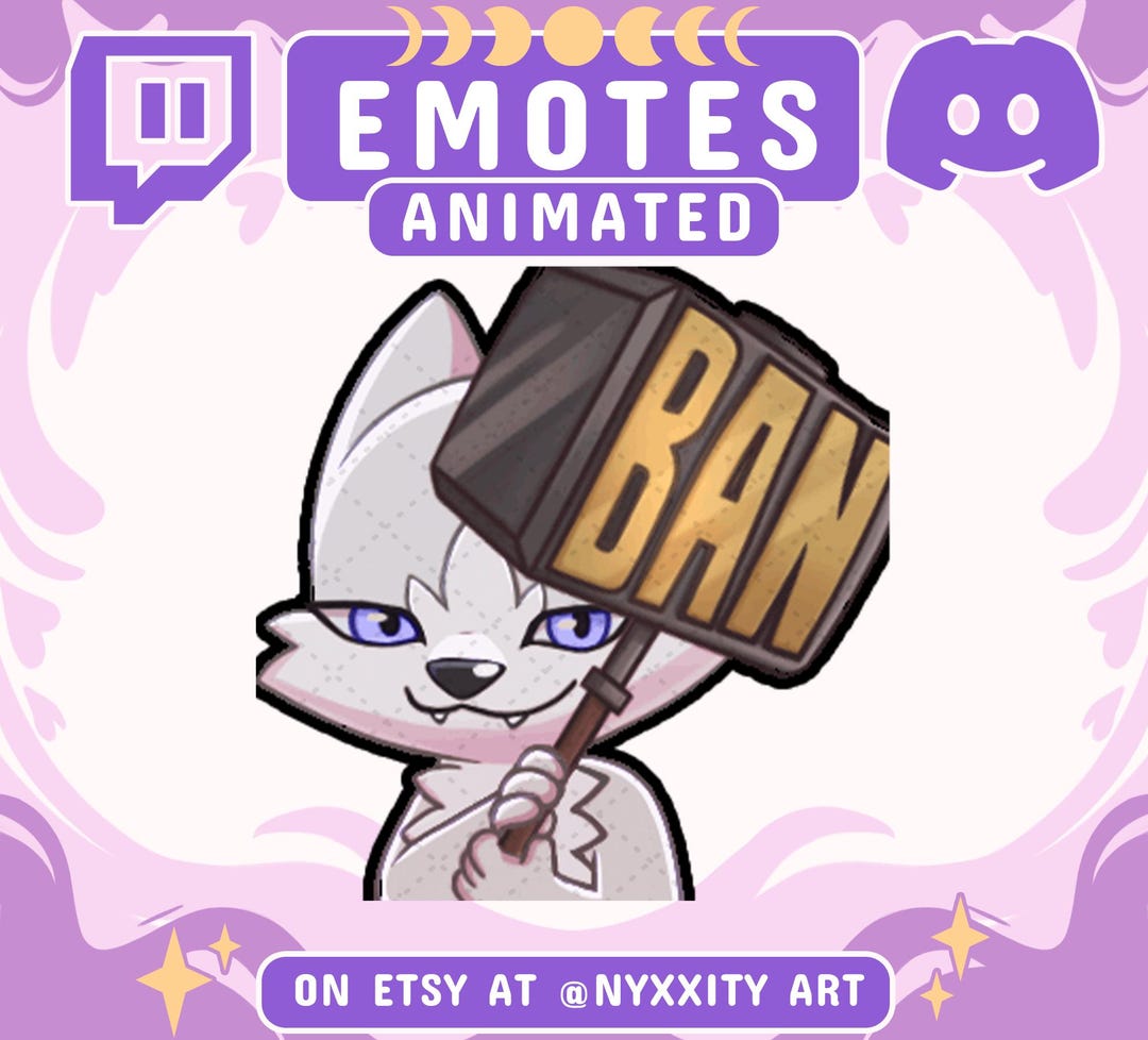Animated Wolf Twitch Emotes: Custom Streamer Emojis (digital Download ...