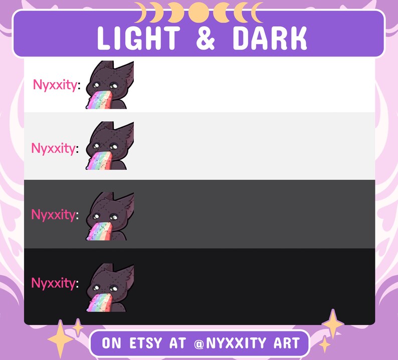 Emoticono animado de arcoíris de gato negro/Emoticono divertido de gato ...