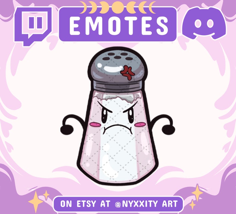 Angry Salt Twitch Emote | Cute Emoji for Streamer Youtube and Discord ...