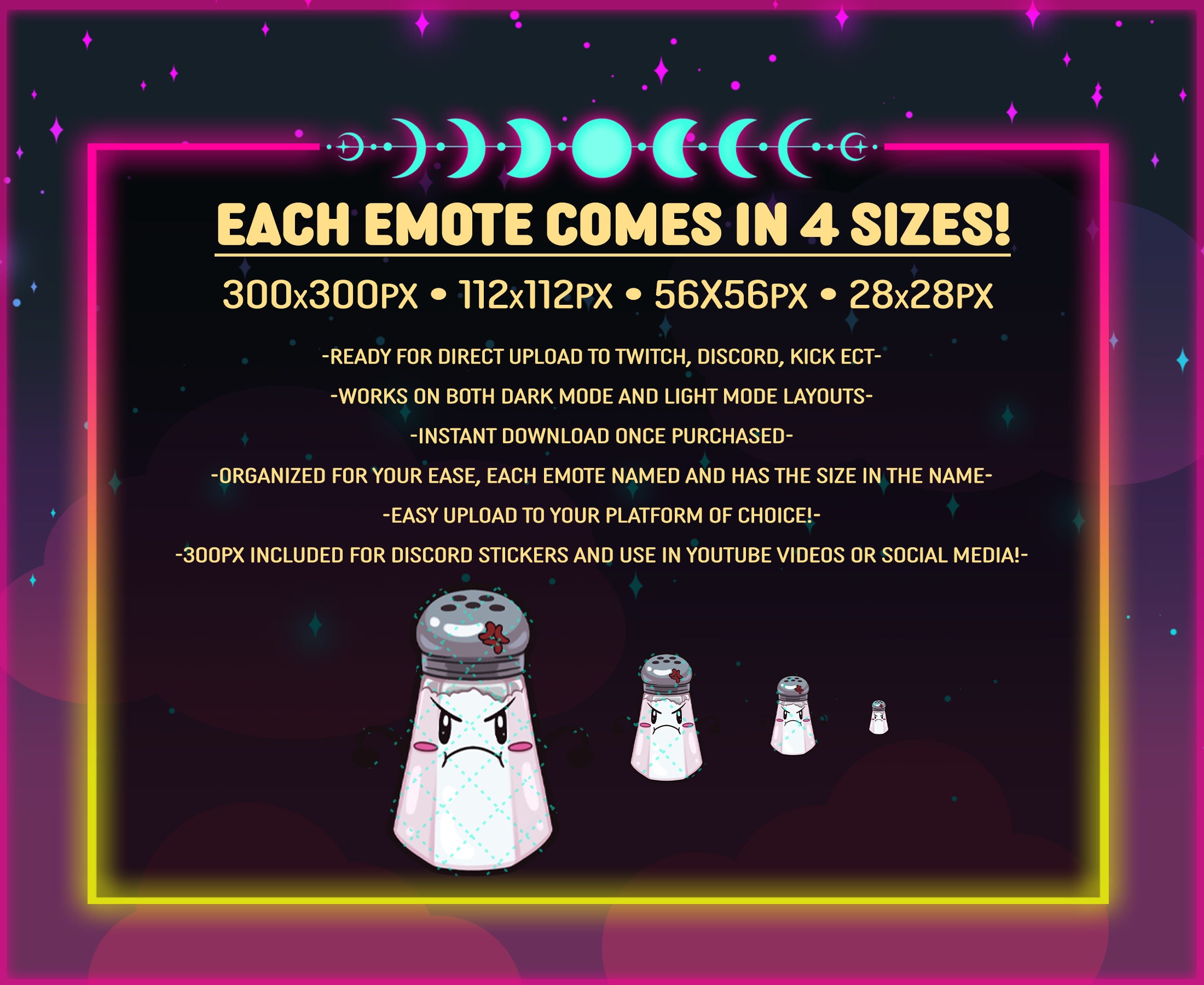 Angry Salt Twitch Emote Cute Emoji for Streamer Youtube and - Etsy