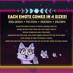 Blue Wolf Twitch and Discord Emotes 6 Cool Emojis for - Etsy