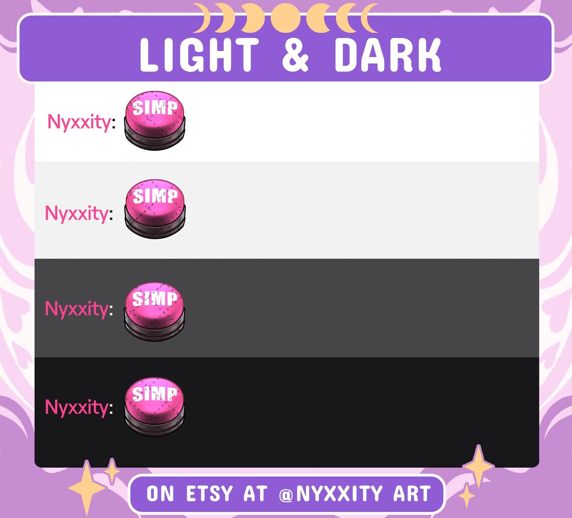 Animated & Static SIMP Button | Meme Emote for Chat and Stream ...