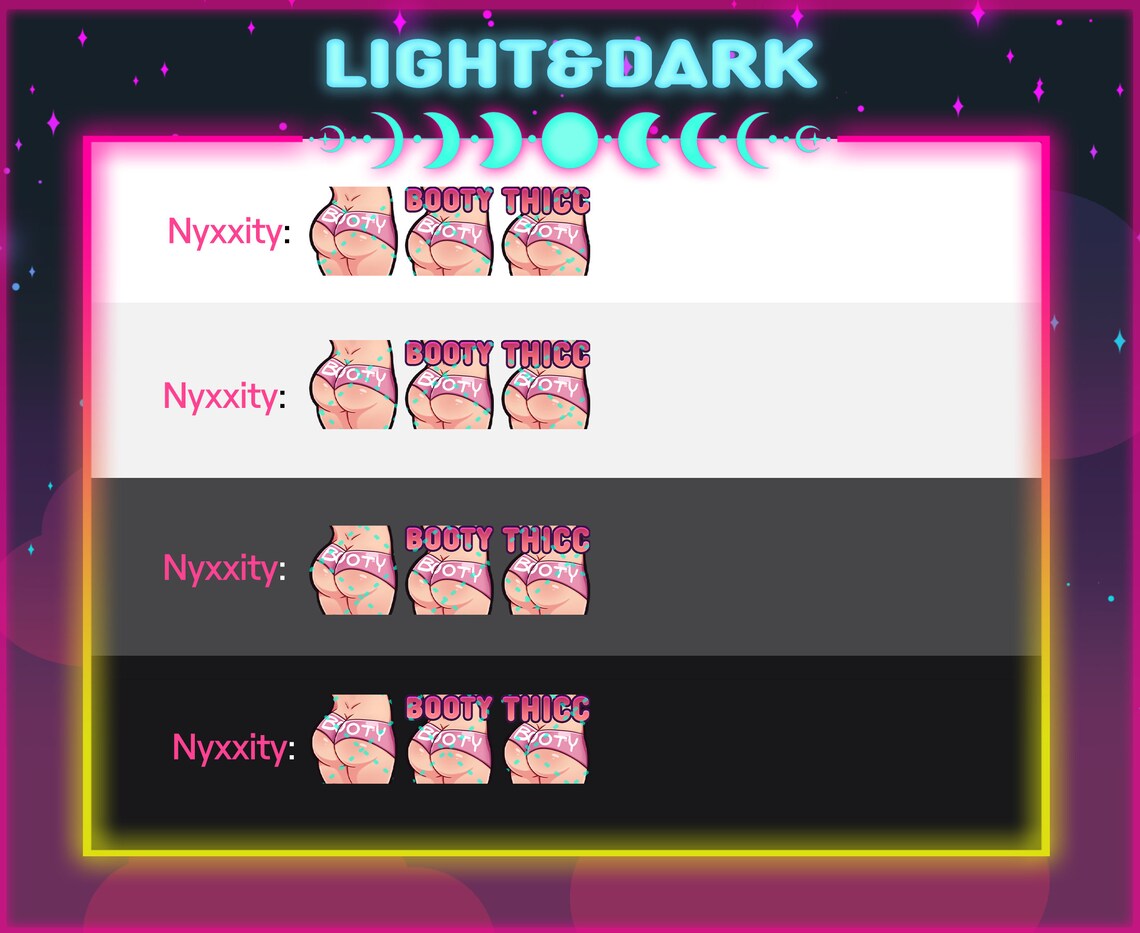 Thicc Booty Emote For Discord Youtube And Streamers Thicc Etsy