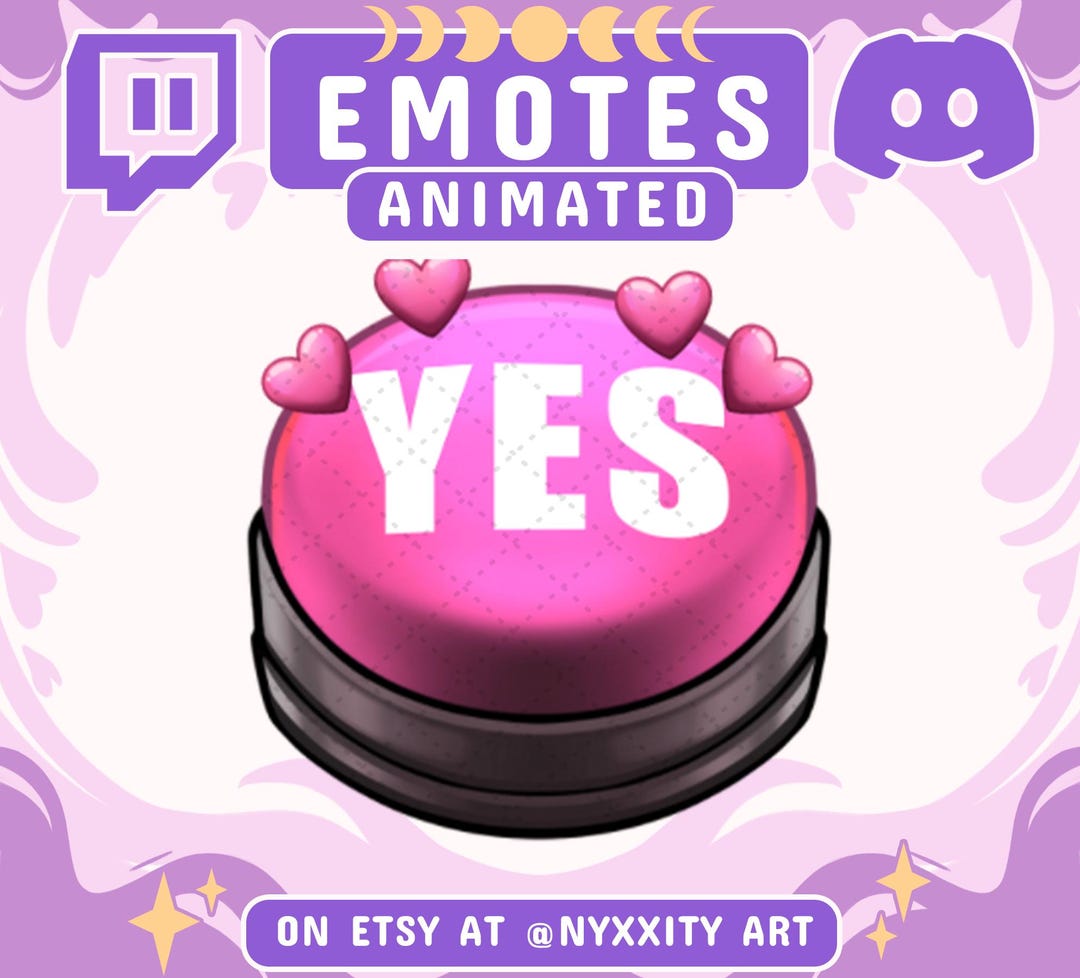 Animated & Static YES LOVE Button | Meme Emote for Chat and Stream ...