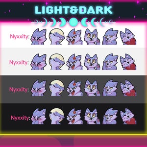Blue Wolf Twitch and Discord Emotes 6 Cool Emojis for - Etsy