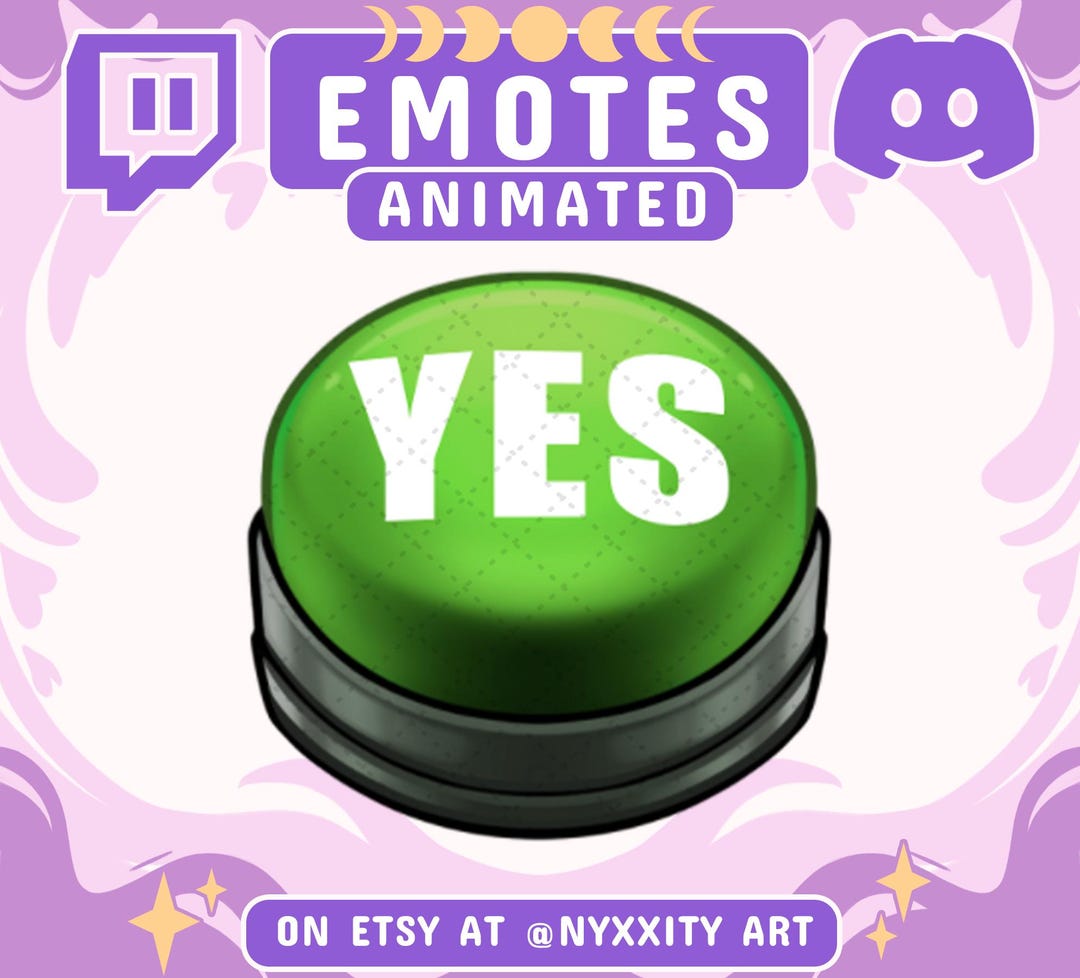 Animated & Static YES Button | Meme Emote for Chat and Stream ...