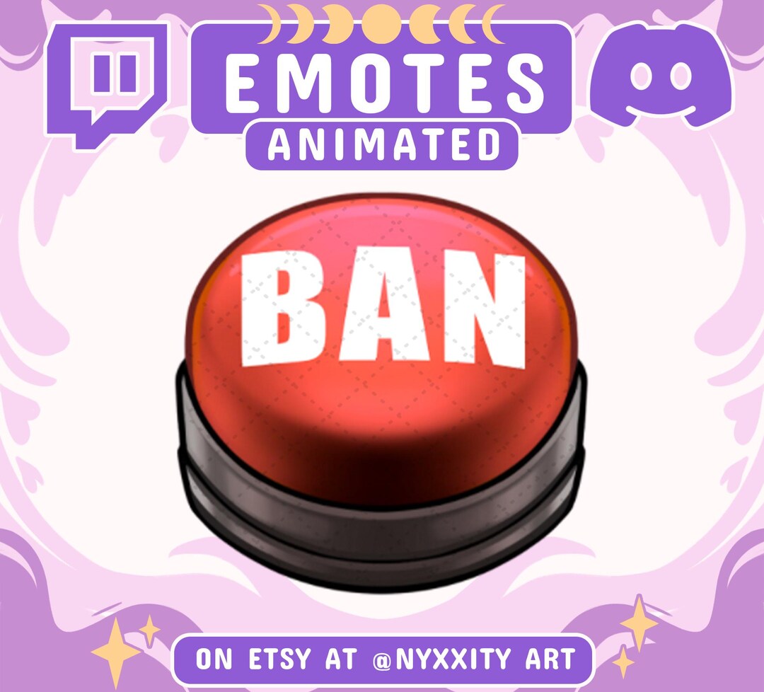 Animated & Static BAN Button | Meme Emote for Chat and Stream ...