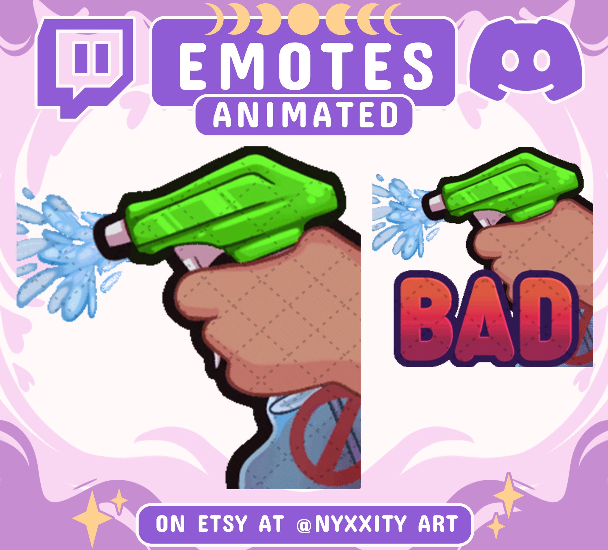 Green Animated Spray Bottle Twitch Emote Funny Bad Spray Bottle Emote ...