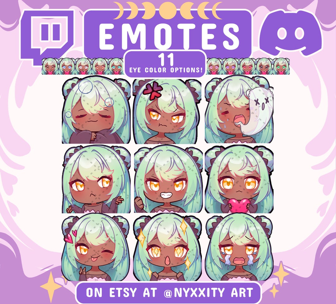 Twitch Emotes - Girl Emotes for Twitch, Cute Girl Twitch Emote Bundle ...
