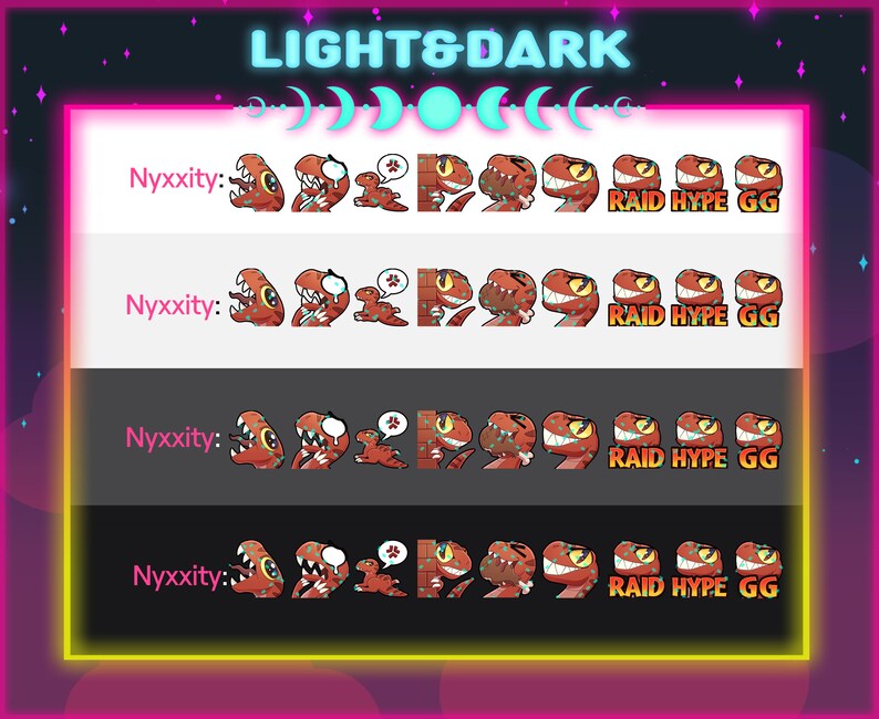 Dinosaur Twitch Emote Bundle Raptor Twitch Emote Set for - Etsy UK