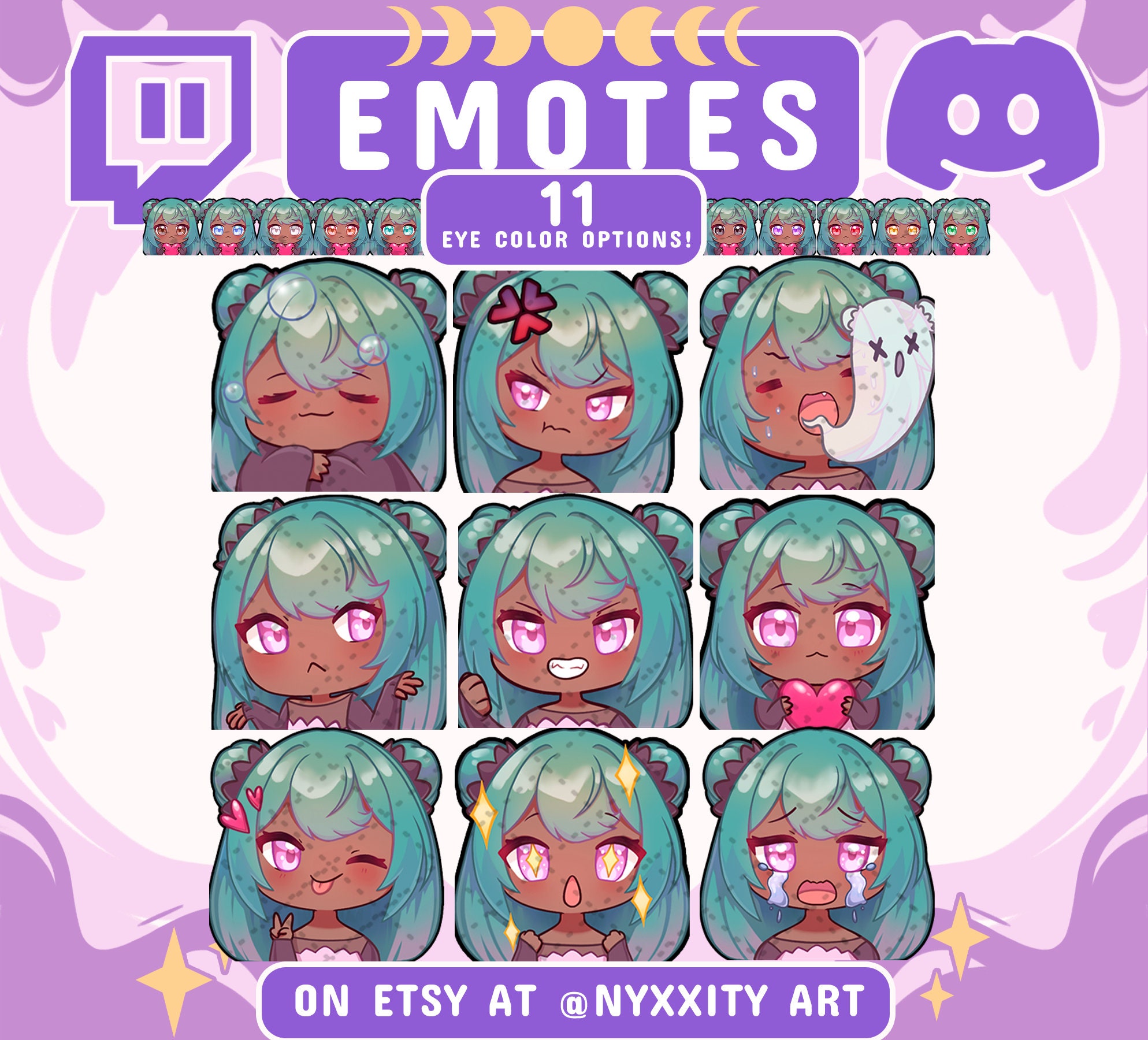 Twitch Emotes - Girl Emotes for Twitch, Cute Girl Twitch Emote Bundle ...