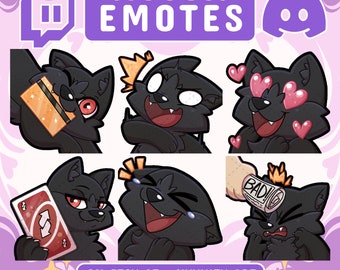 White Wolf Twitch and Discord Emotes Set 2 6 Cool Emojis for Streamers ...