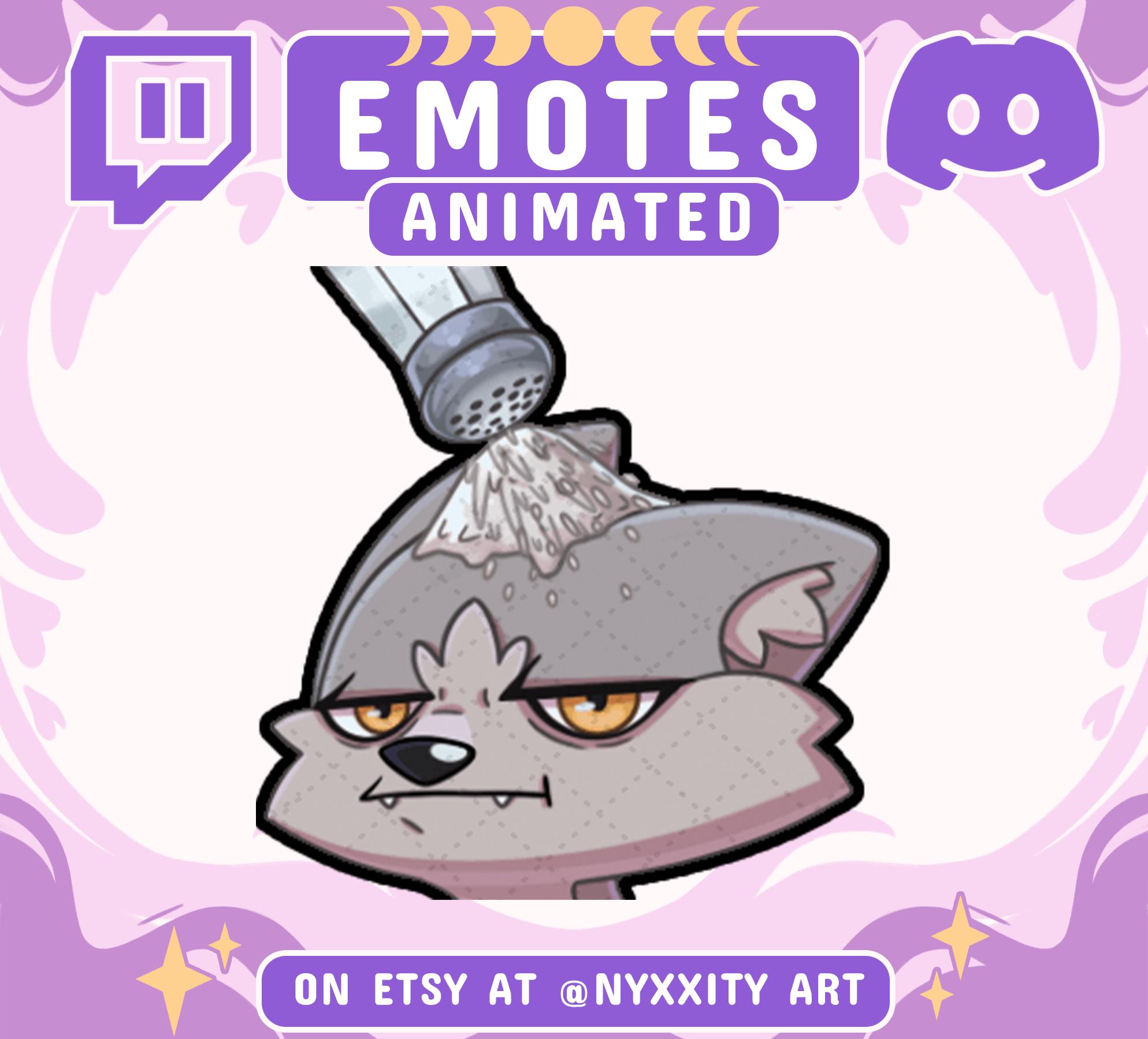 Animated Static Wolf Twitch Emotes Instant Download Cool Custom Emojis ...