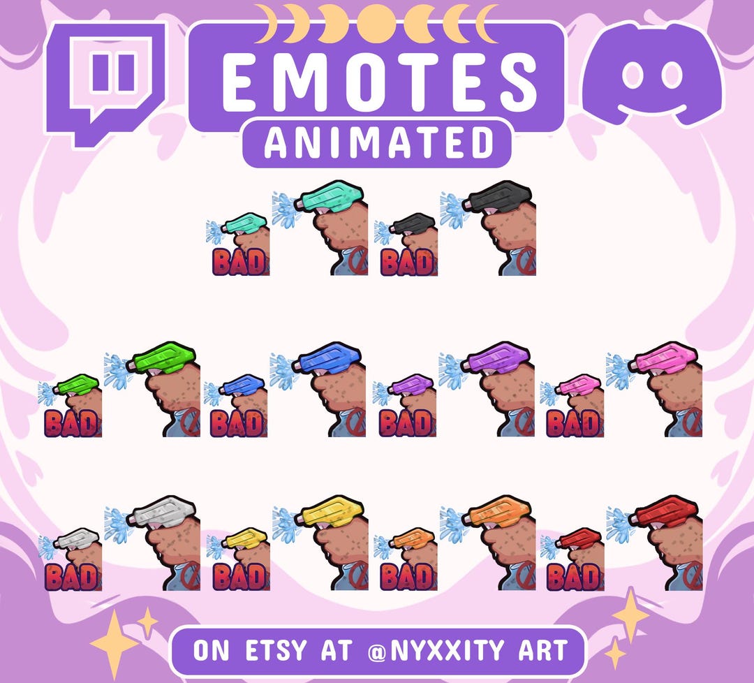 Animated Static Spray Bottle Twitch Emote Funny Spray Bottle Emote for ...