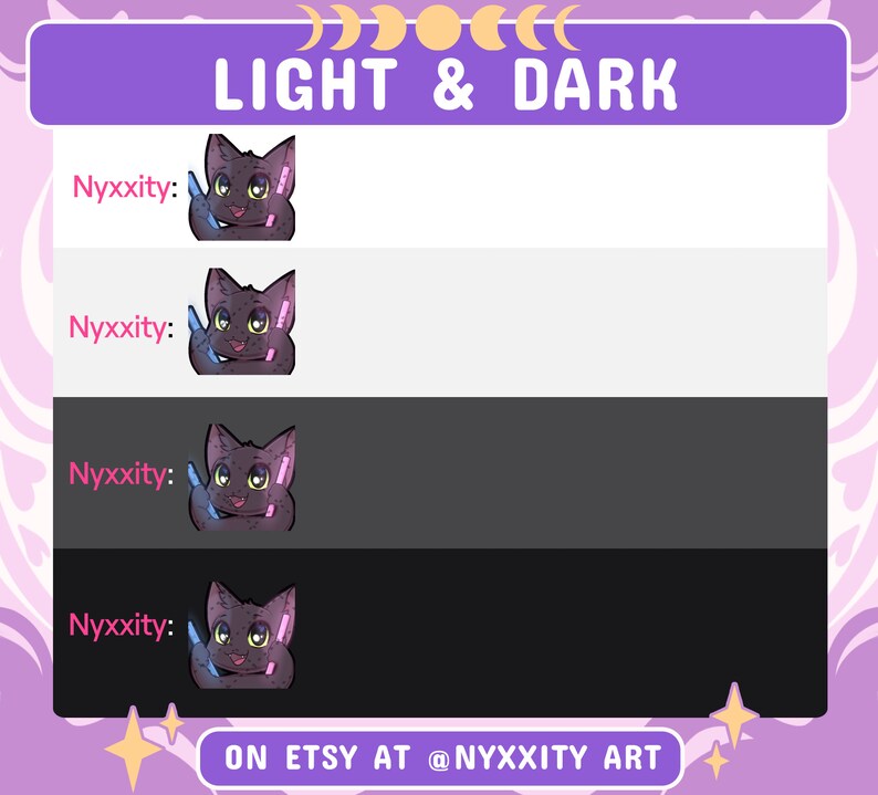 Animated Black Cat Rave Twitch Emote Funny Black Cat Emote for Streamer ...