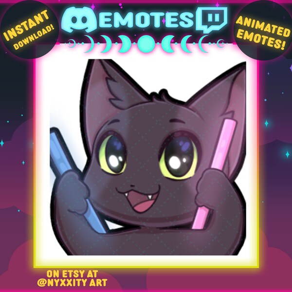 Twitch emotes emote cat animated - Etsy Österreich
