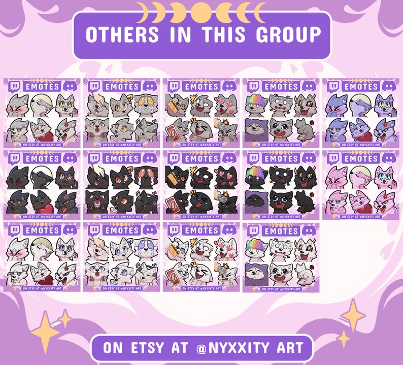 Blue Wolf Twitch and Discord Emotes | 6 Cool Emojis for Streamers ...
