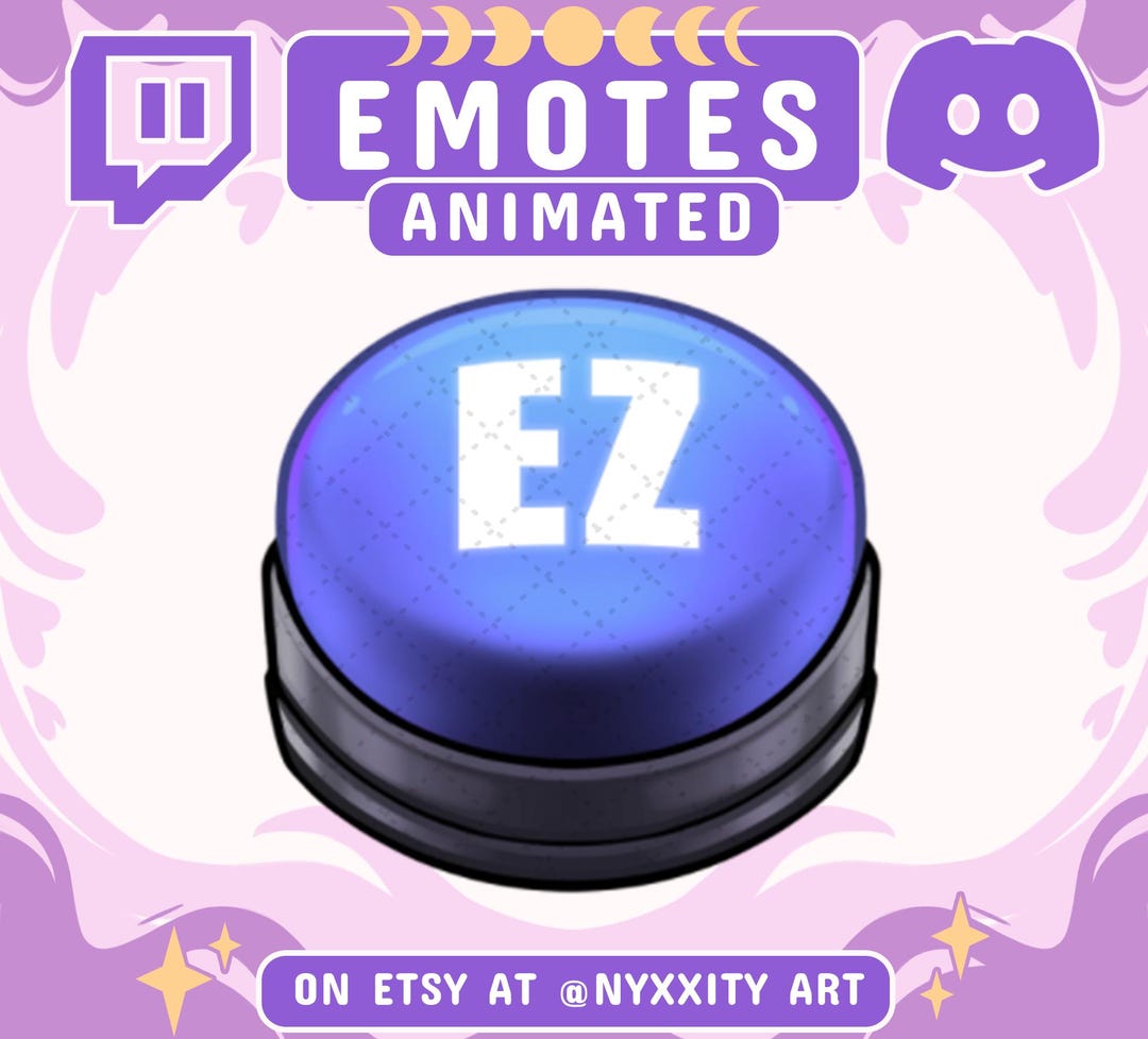 Animated EZ Button Meme Emote: Twitch/discord Stream (digital Download ...