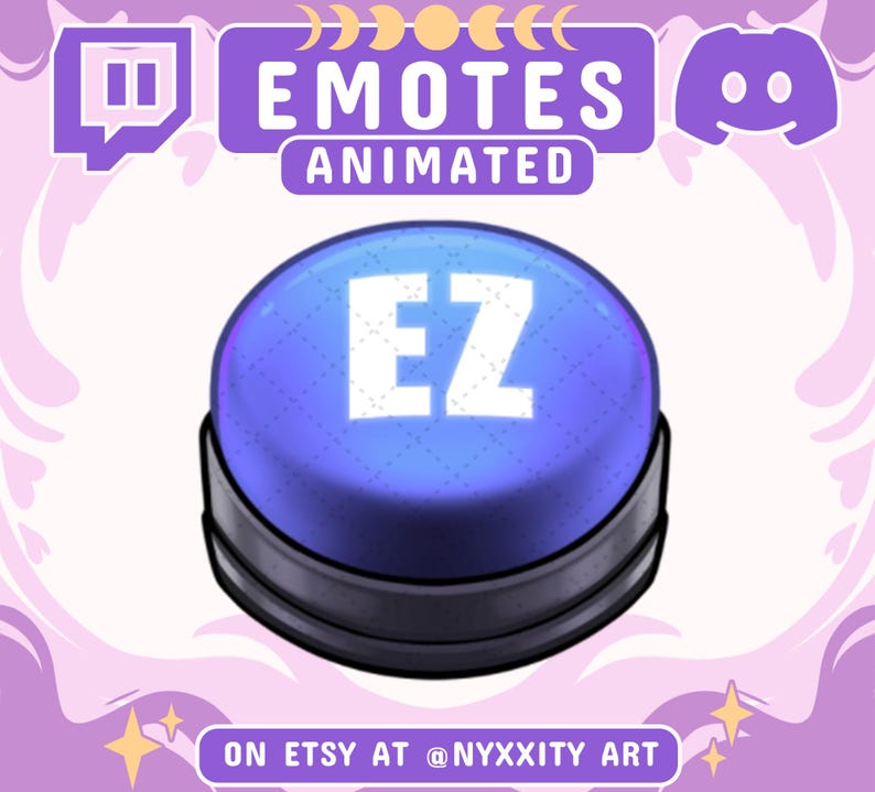 Animated & Static EZ Button | Meme Emote for Chat and Stream | Animated ...
