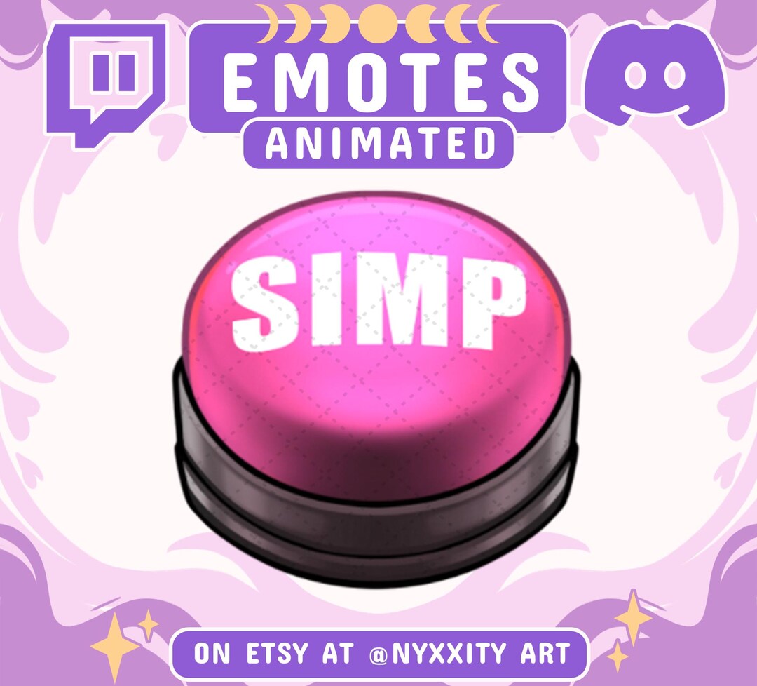 Animated & Static SIMP Button | Meme Emote for Chat and Stream ...