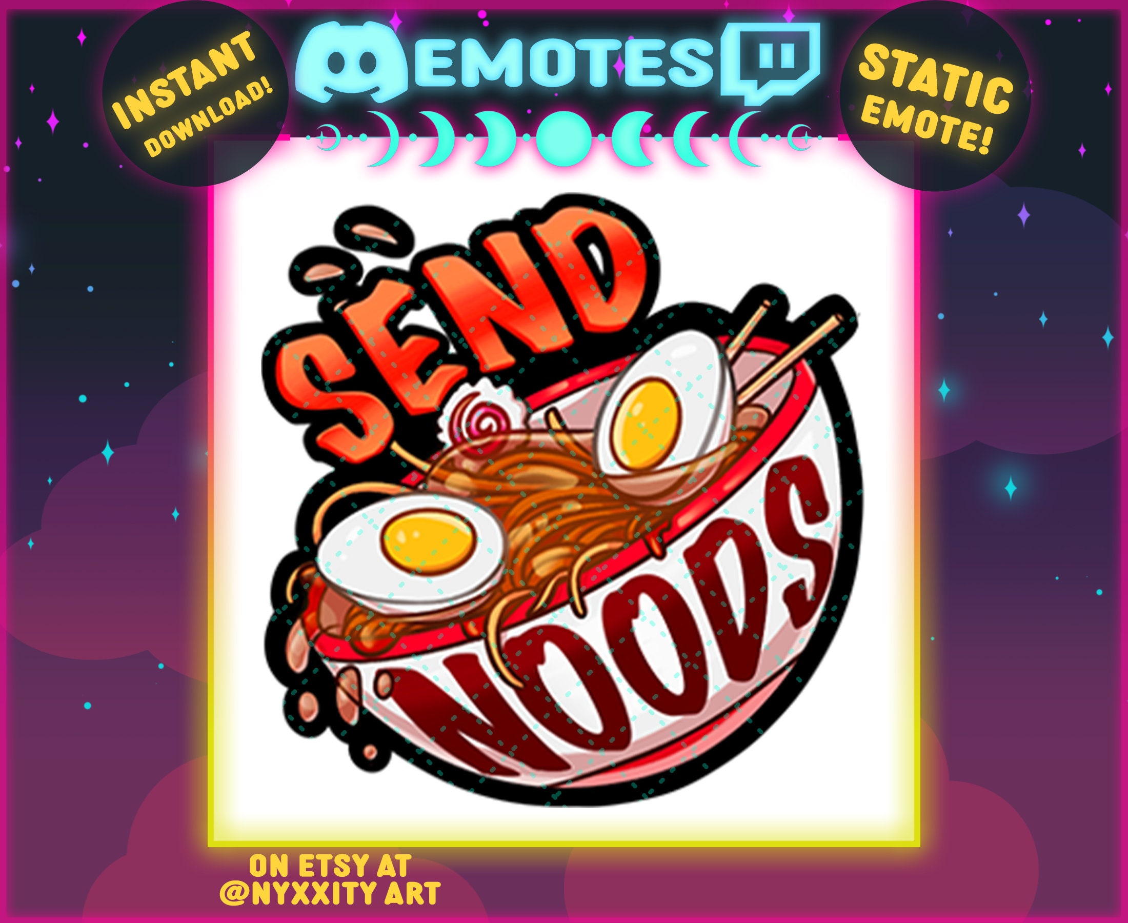 Send Noods Emote Funny Emoji for Streamer Youtube and - Etsy