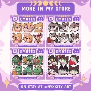 Lunar Fox Twitch and Discord Emotes Set 1 6 Emojis for Streamers Fox ...