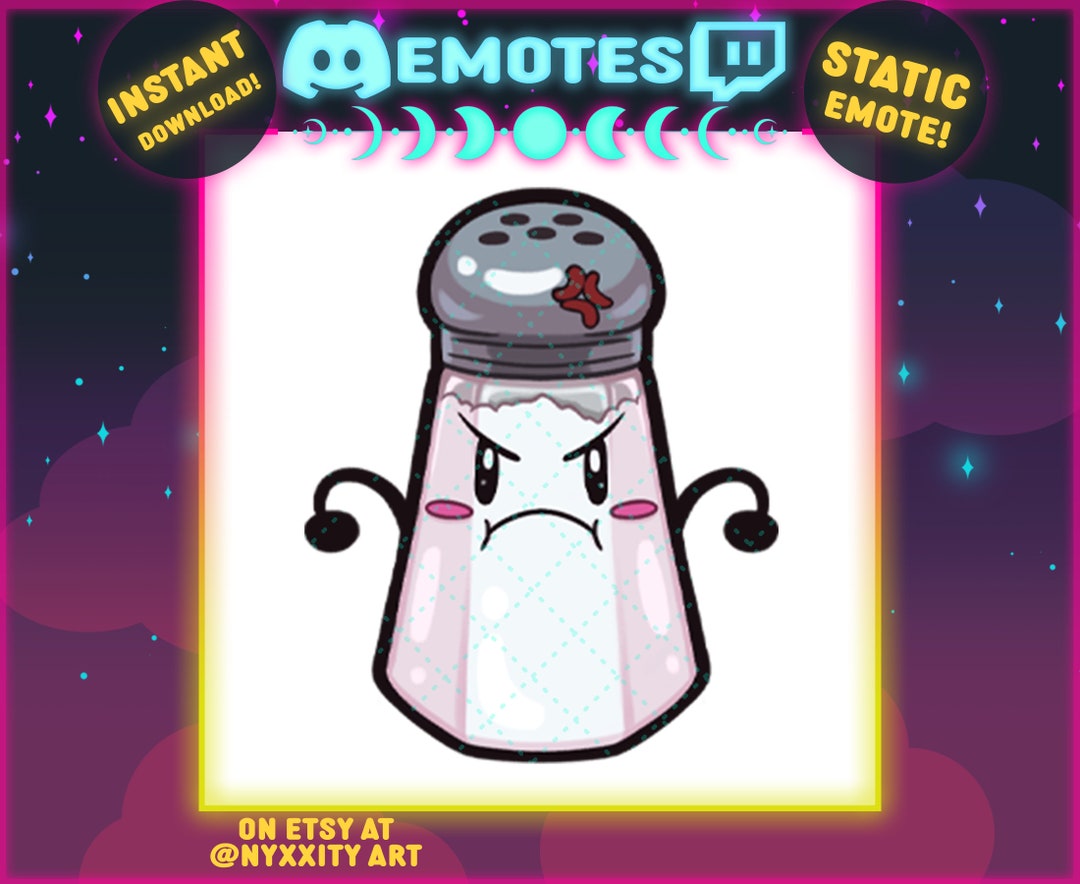 Angry Salt Twitch Emote Cute Emoji for Streamer Youtube and - Etsy