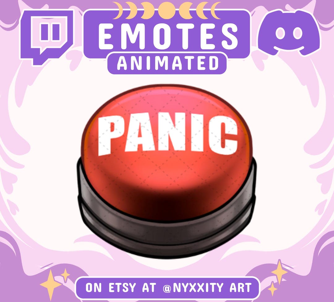 Animated PANIC Button Meme Emote for Twitch and Discord (digital ...