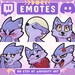 Blue Wolf Twitch and Discord Emotes 6 Cool Emojis for Streamers Cool ...