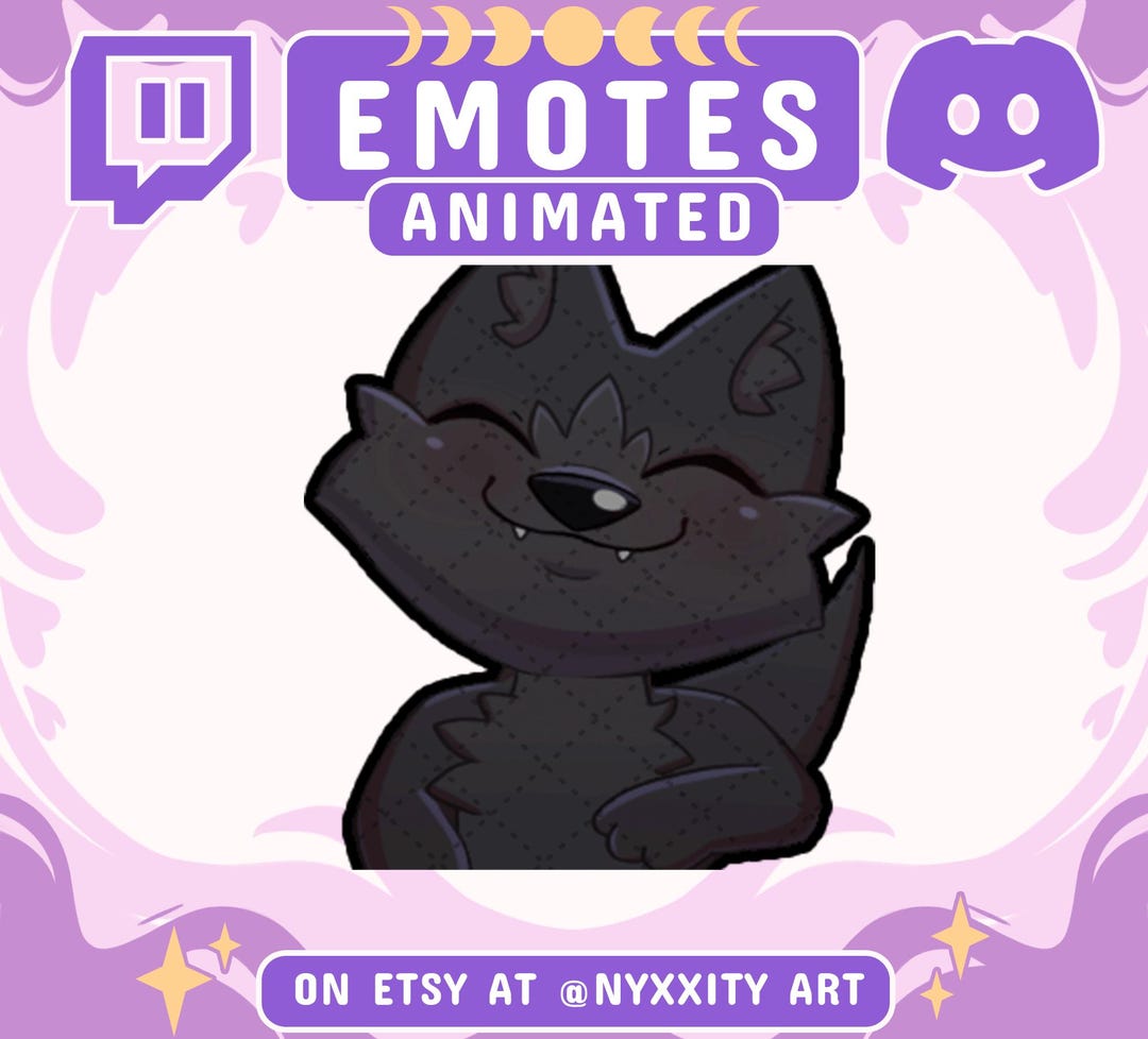 Animated Wolf Twitch Emotes: Custom Streamer Emojis (digital Download ...