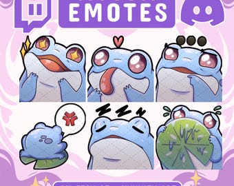 Angry Frogs Twitch and Discord Emotes Set | 6 Cool Emojis for Streamers ...