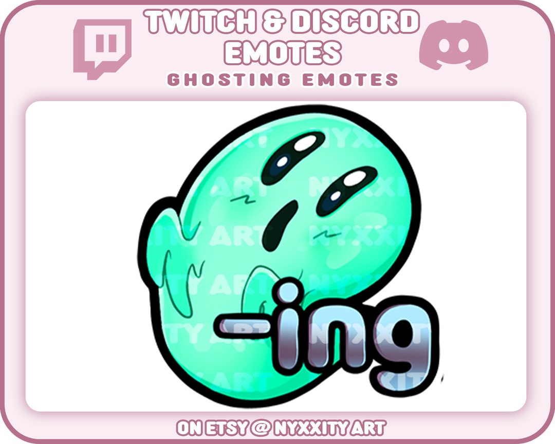 Ghosting Twitch Emote Funny Emoji for Streamer Youtube and - Etsy