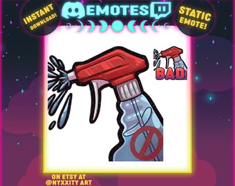 Spray Bottle Emote for Twitch and Discord Bad Chat - Etsy